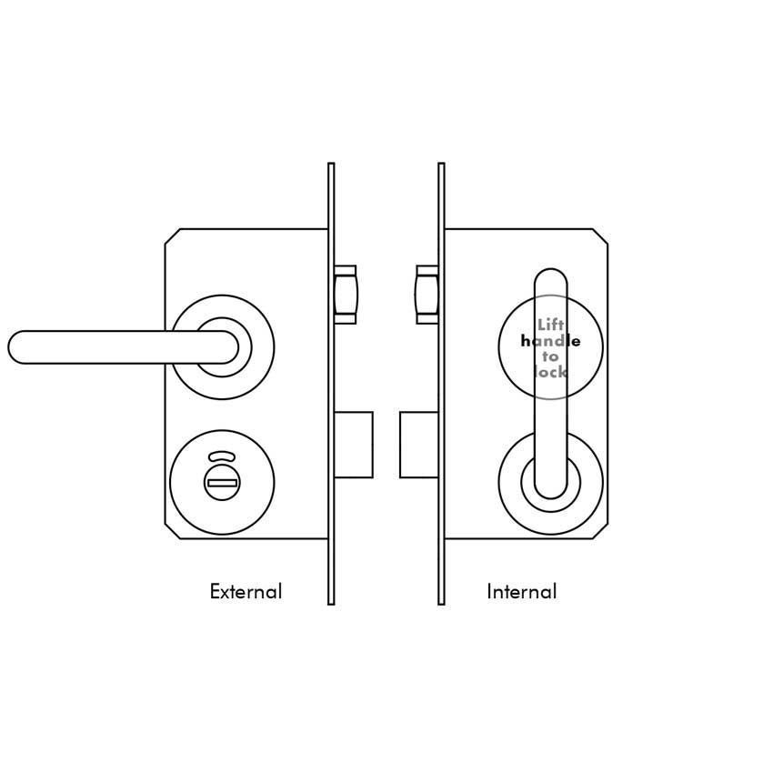 DIN Bathroom lift to lock Set - ZDL7260LLSS/ZCS030LL at Simply Door ...