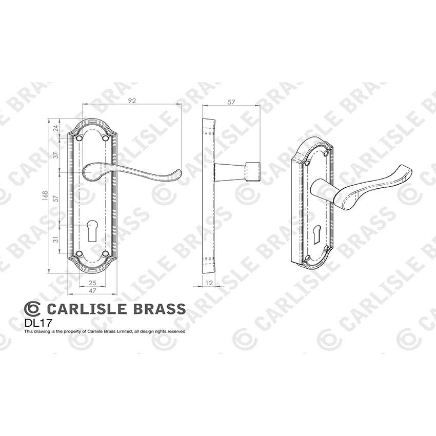 Simply Door Handles, Buy Ashtead Lock Handle - DL17CP in Polished ...