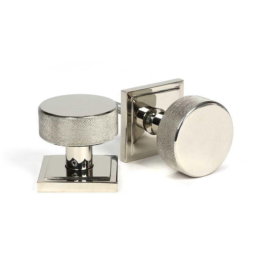 Polished Nickel Brompton Mortice/Rim Knob Set (Square) - 46785 at ...